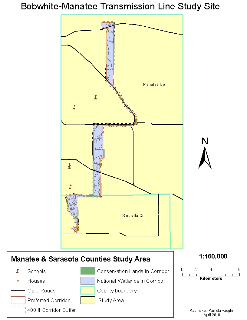 Pam's GIS Maps: Week 12 Final Project: Bobwhite-Manatee Transmission ...