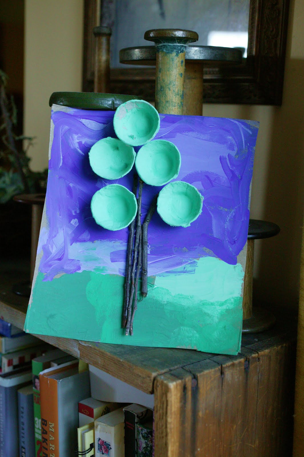 Views From My Window: Recycled Art - Egg Carton Trees