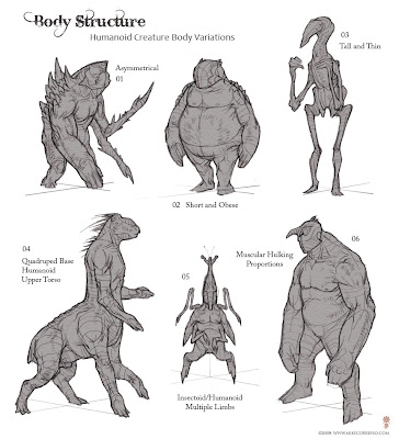 Creature Artists: Humanoid Body Structure Variations