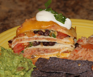 Charlotte's Fan-Fare: Seven Layer Tortilla Pie