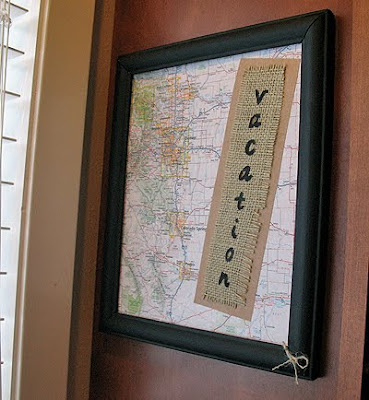 Decorative Framed Map - Crafts by Amanda