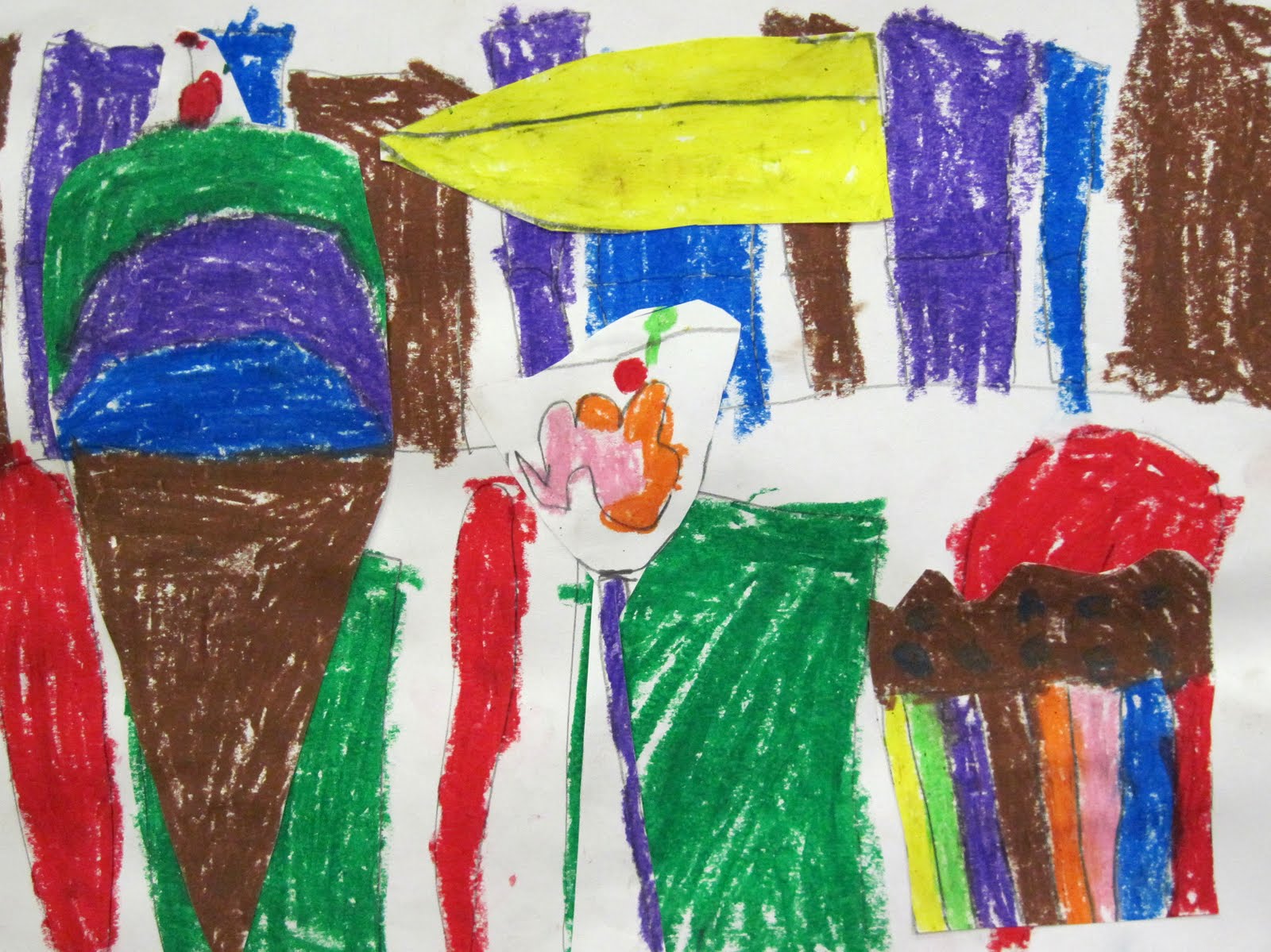 Lessons from the Art Room: Wayne Thiebaud "sweet treats" collage