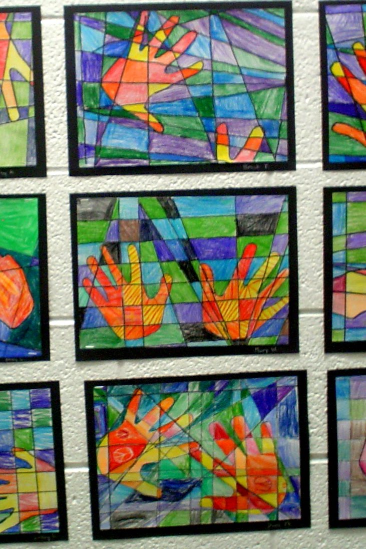 Lessons from the Art Room: 4th Grade Colorful Hands
