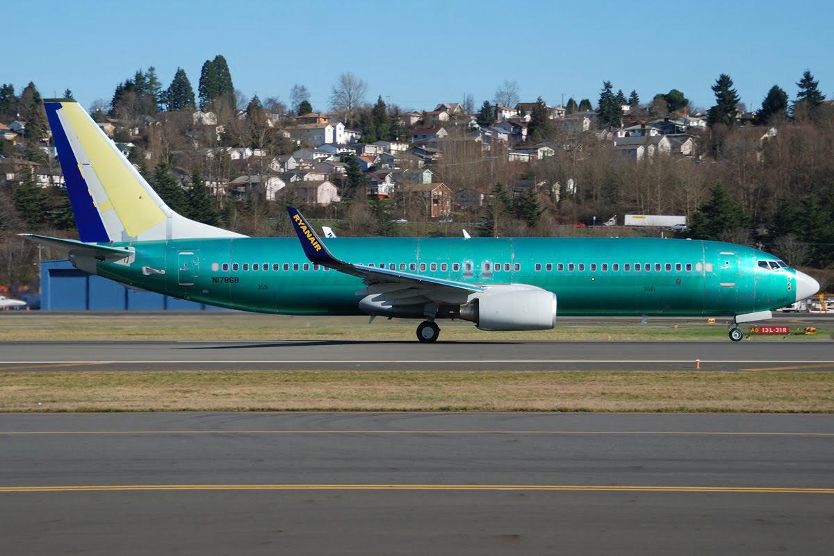 Puget Sound - Boeing Test Flights: EI-ENW B737-8AS Ryanair First Flight