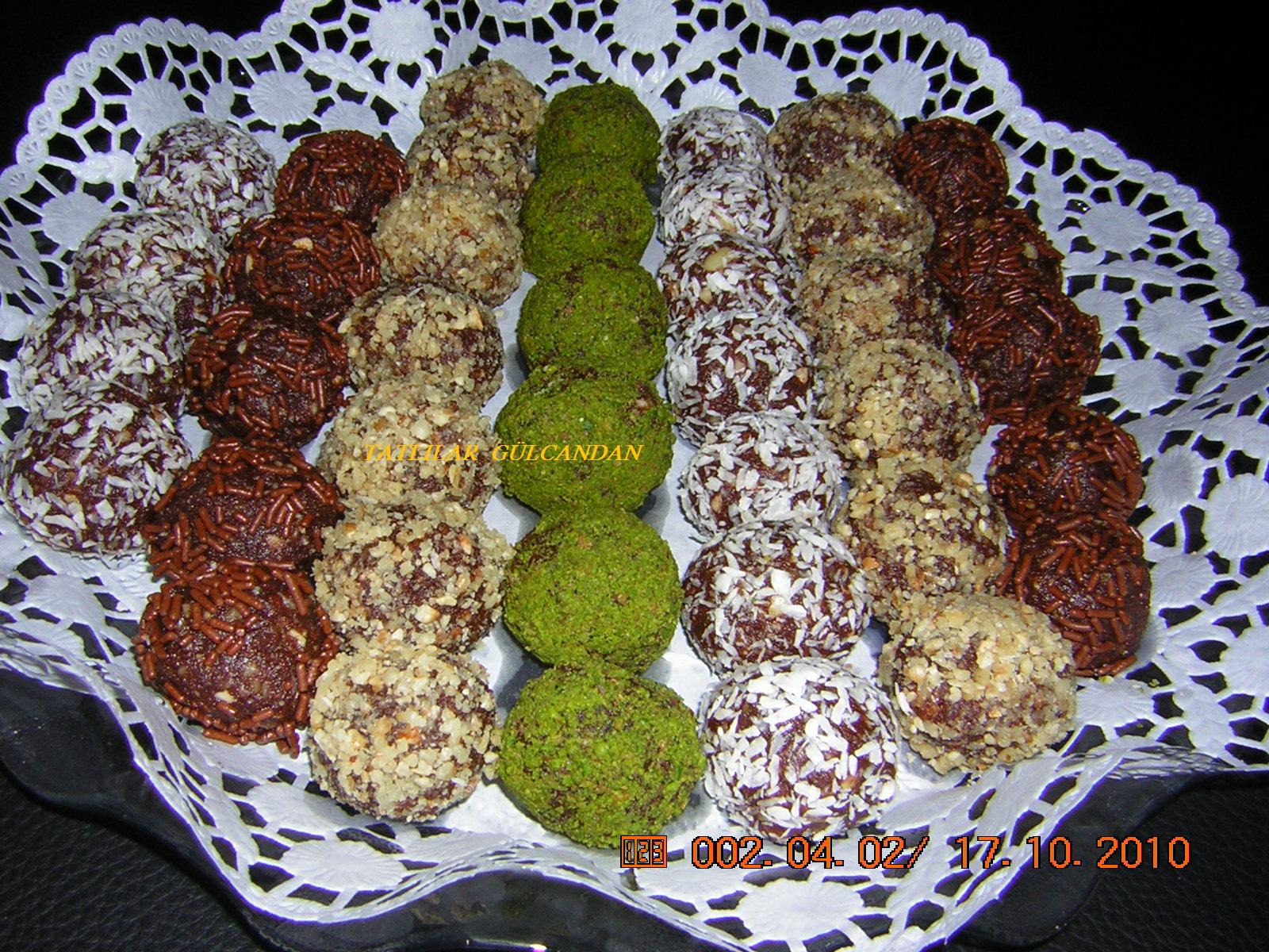 TATLILAR GÜLCANDAN: CİKOLATALI TOPLAR ,,,,,,,,,,,,, Bisküvili Tatlı Toplar