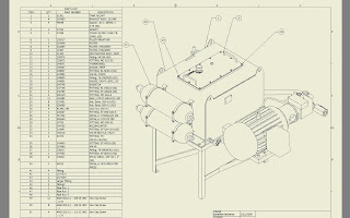 At the start, I have the parts list placed on our sheet. I've ballooned ...