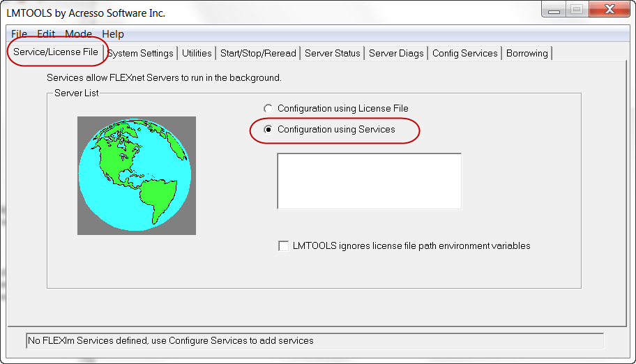 Configure using Services