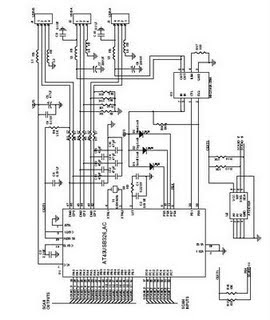 free schematics: USB Keyboard by Microcontroller with Embedded Hub Circuit
