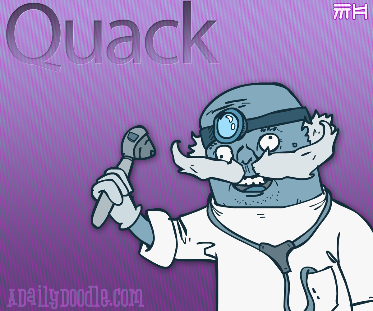 A Daily Doodle: Q is for Quack