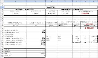 guillermo valencia: NOMINA EN EXCEL
