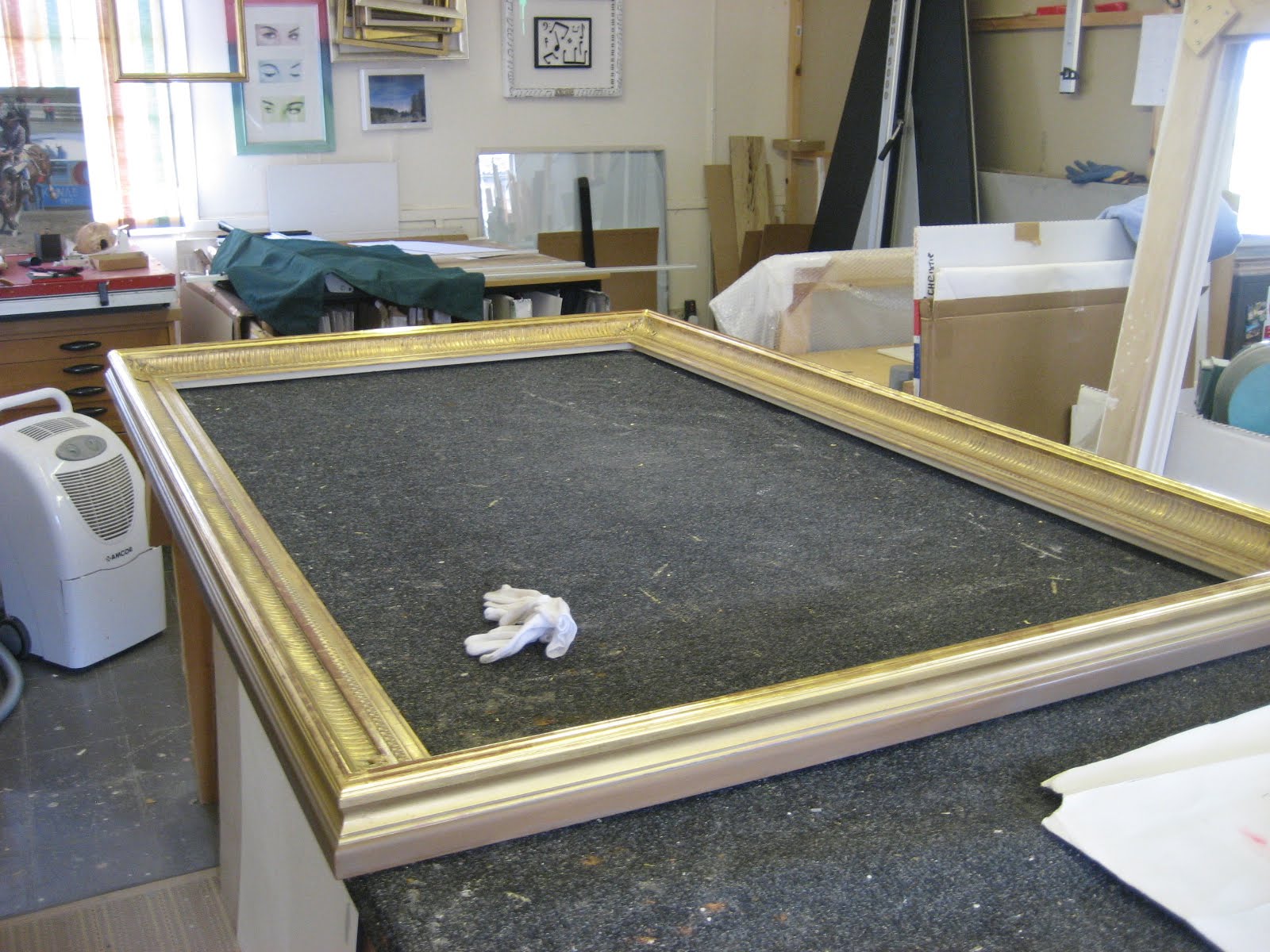 Framemaker: Large water gilded frame and mirror