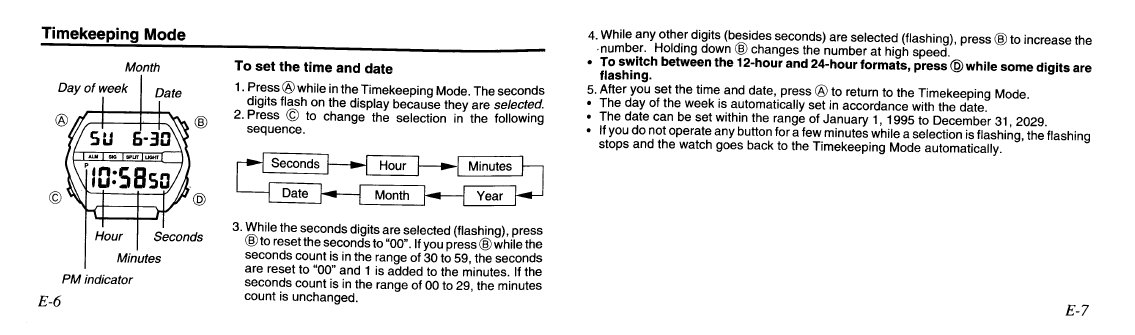 Welcome: Casio Watch ~ Model No. 1189 1219
