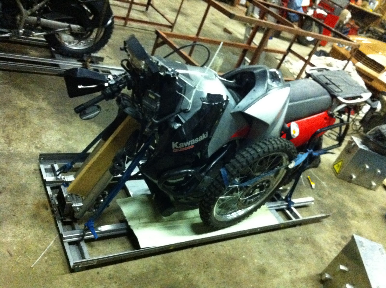 South and Back: Crating KLRs in a yamaha crate..