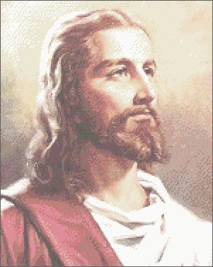 indoKristik: Indonesian Cross Stitch: Lukisan Wajah Yesus 001