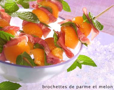 Diet Recipes: Parma ham and melon skewers