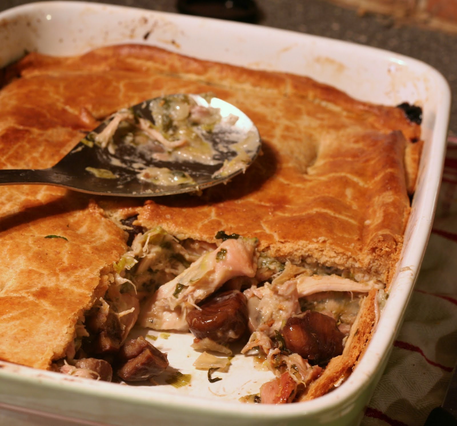Antics of a cycling cook: In The Bag - Chicken and Chestnut Pie with ...