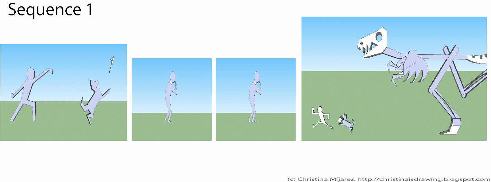 Christina's Sketchblog: Illustrator Exercise: Sketch-Up Sequential Art ...