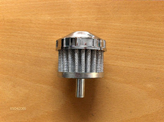 Hippie Chopper: luftfilter, oljetrykksmåler, veivhusventilasjonfilter