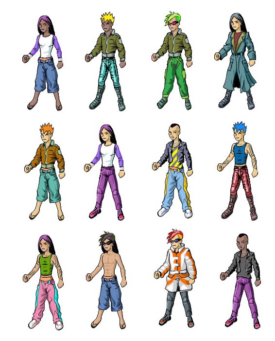 Olly Tyler - digital arts and visual effects: Avatars and Sprites