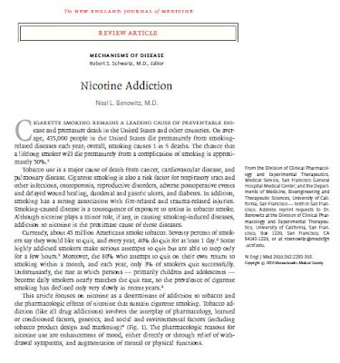 Docencia en Psiquiatría: Adicción a la nicotina - Revisión NEJM - N ...