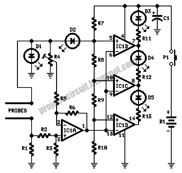 Free Project Circuit Diagram: Salt Tester Circuit