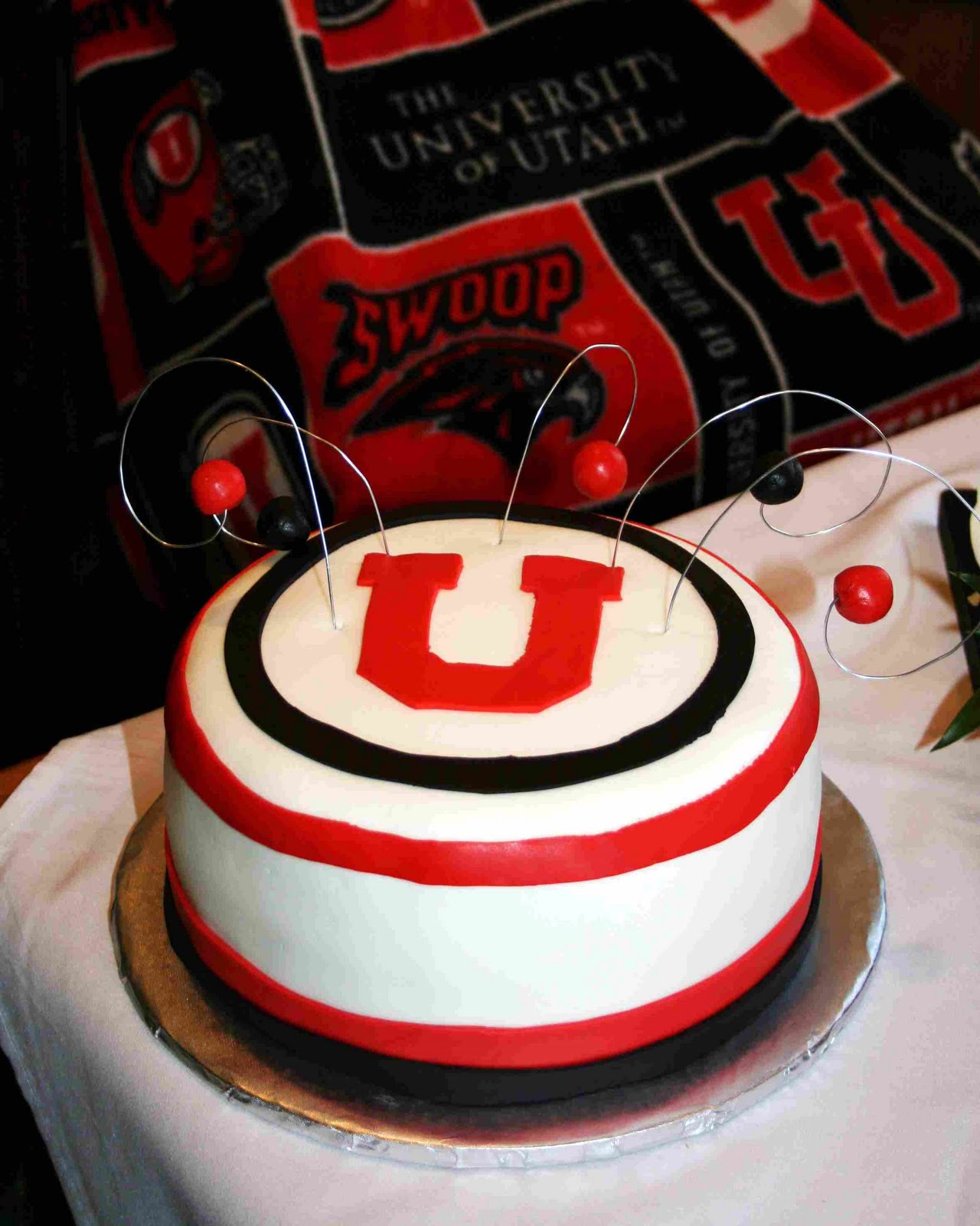 Layers of Love: Connelly wedding with University of Utah Groom's cake