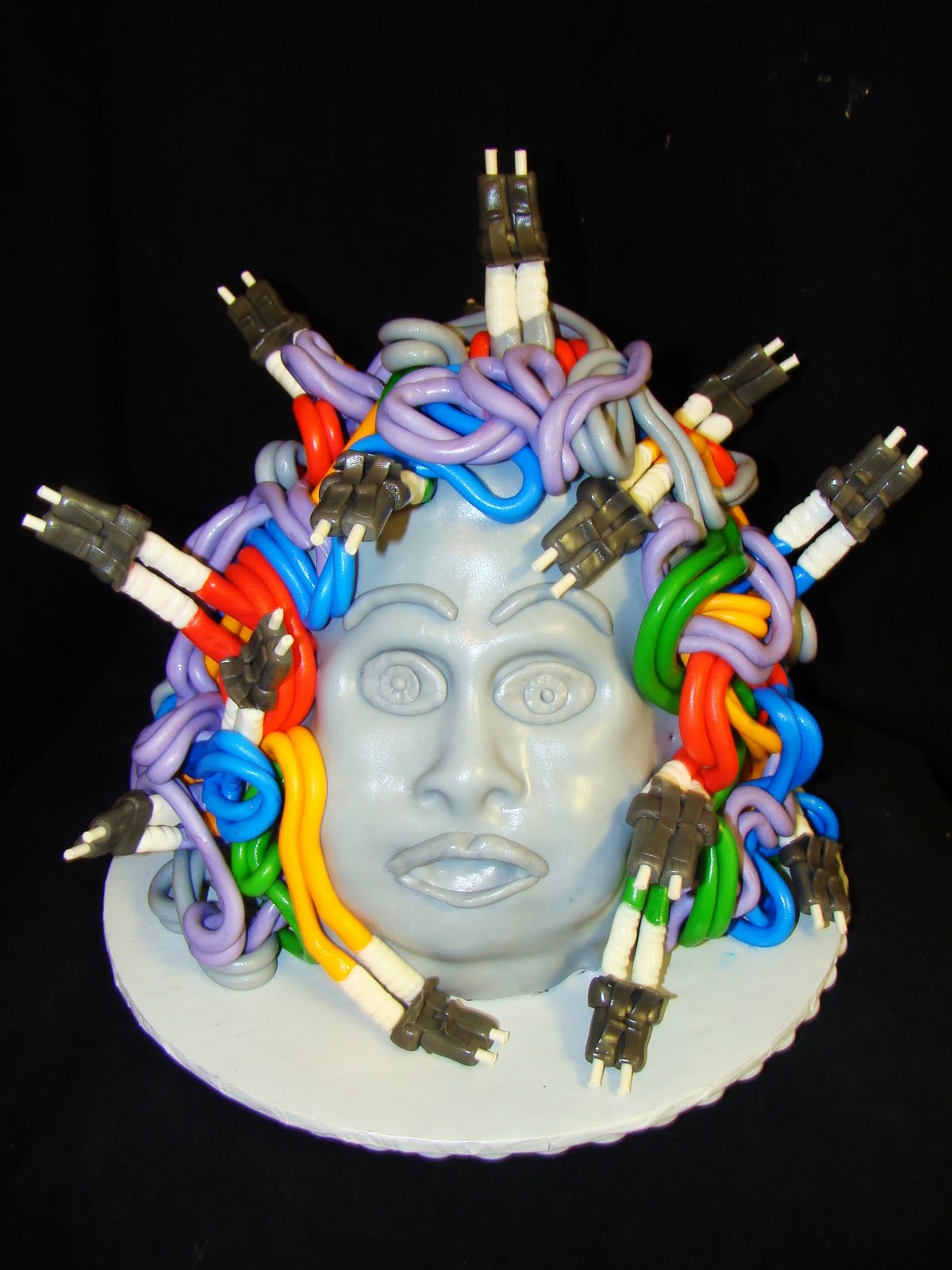 Layers of Love: Fiber Optic Cable Medusa Head cake