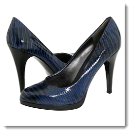 Navy Patent PU Nine West Rocha