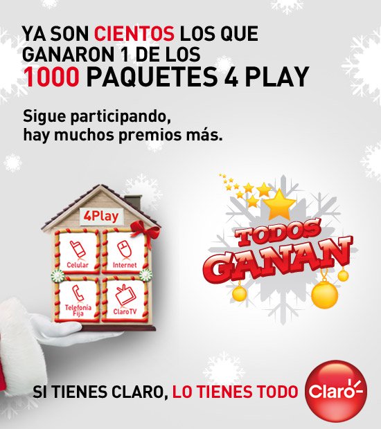 CLARO QUE TIENES MAS: Promoción Navidad con Claro lo tienes todo.