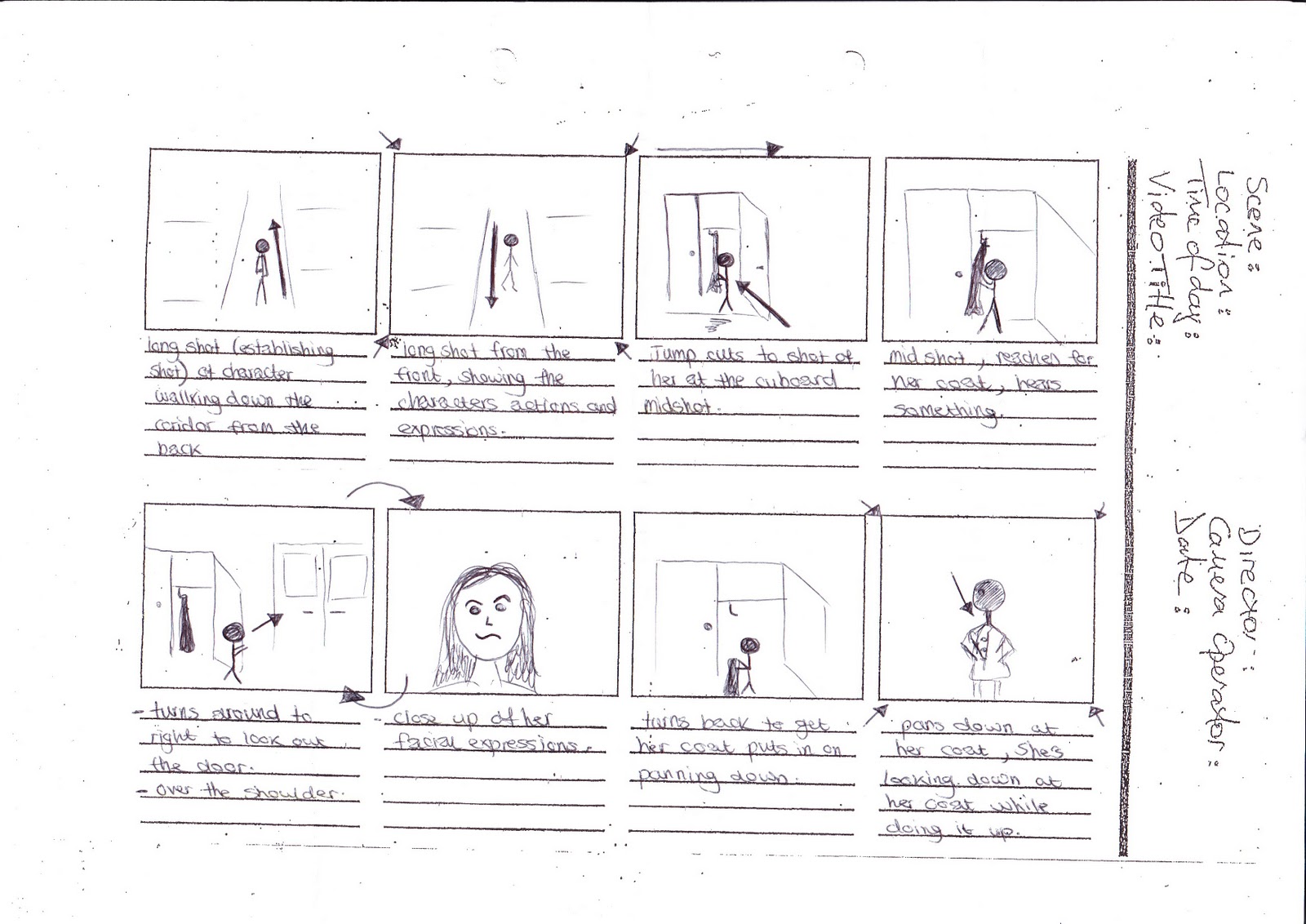 Amina Jahangir Negus A2 Media: Storyboard for my second horror trailer