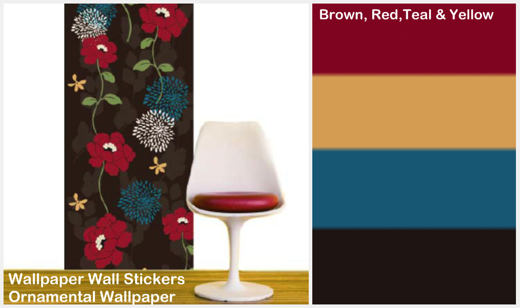 InteriorInstyle Blog: PATTERNED WALLPAPER WALL STICKERS. COLOUR OPTIONS ...