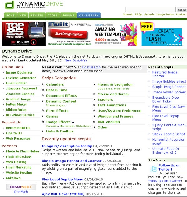 Using DHTML and Javascript in Blog Layout
