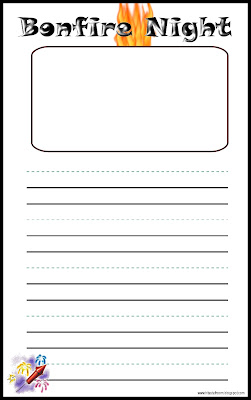 Debbie's Resource Cupboard: Bonfire Night writing frame for infants
