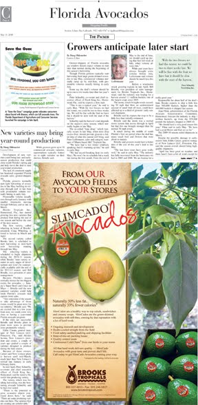 Brooks Tropicals - In the News: New SlimCado Avocado ad hits the press