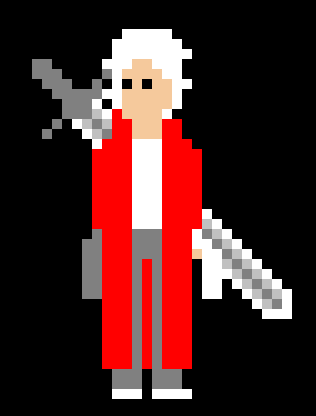 8-Bit City: Pixel Art: Dante (Devil May Cry)