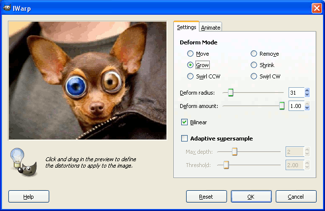 IWarp gif animacija | Program za obradu slika - GIMP Tutorial