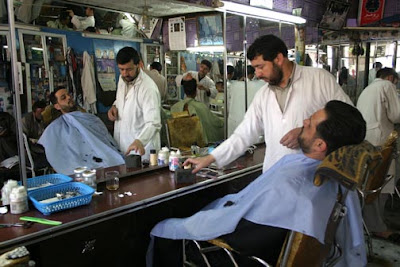 thruafghaneyes: Barber Shop In Kabul