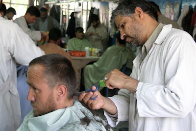 thruafghaneyes: Barber Shop In Kabul