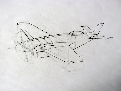 Mi YANG's Portfolio Site: 09. Aircrafts drawings in perspectives