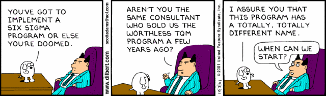 El món més enllà d'un MBA: Humor. Dilbert Six Sigma