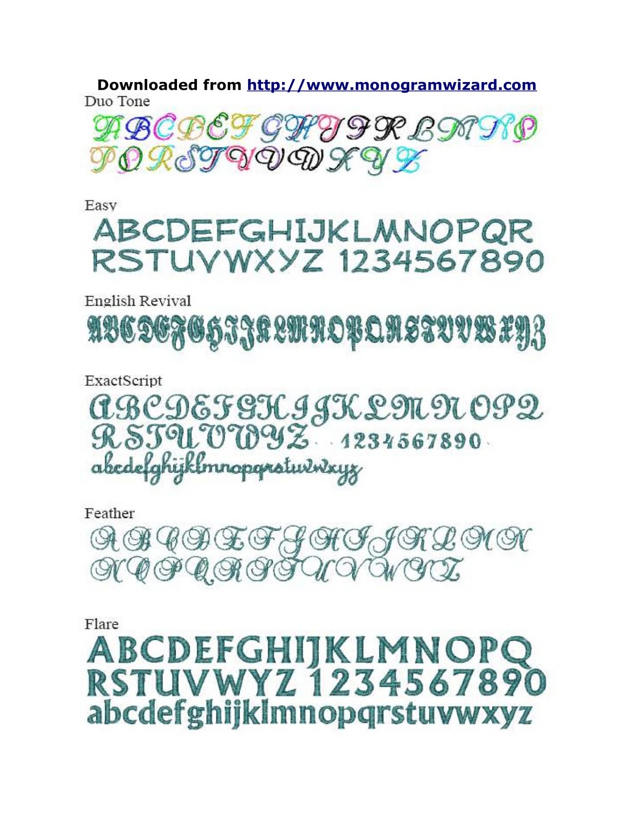 Campbell Creations: Monogram fonts