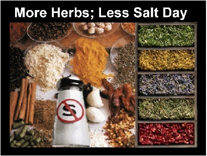 Wellness News at Weighing Success: August 29th: More Herbs; Less Salt Day