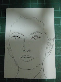 6. Erase the extra pencil lines with a kneaded eraser.