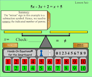 Hands-On Equations Blog: Hands-On Equations for the SMART Board