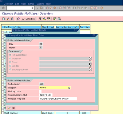 SAP Learning & Practical Solutions: Creating Factory Calender for ...