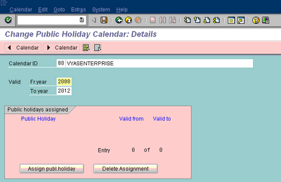 SAP Learning & Practical Solutions: Creating Factory Calender for ...