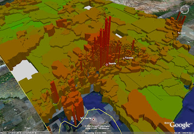 Census KML Data Visualization: Median Household Value for Washington ...