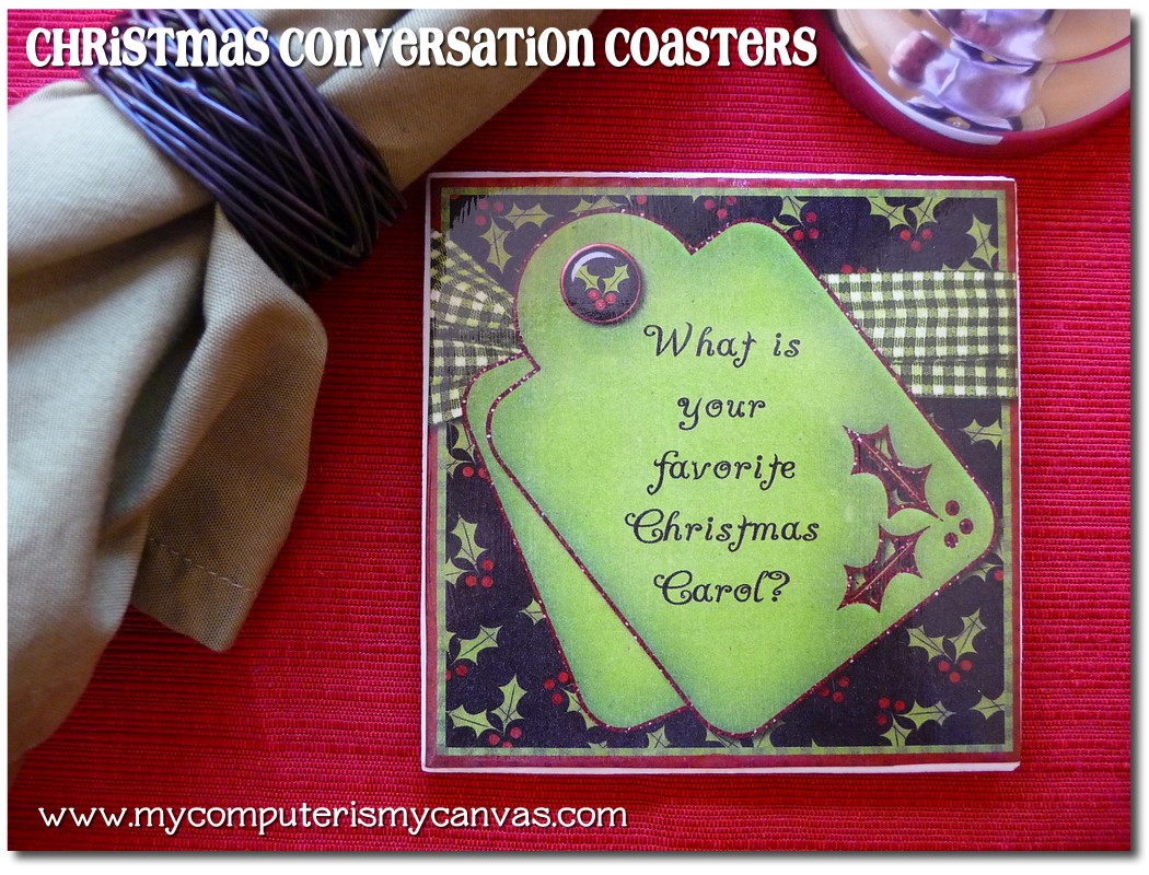 Christmas Conversation Cards & Coasters - My Computer is My Canvas