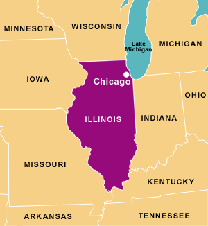 Illinois Chicago Map