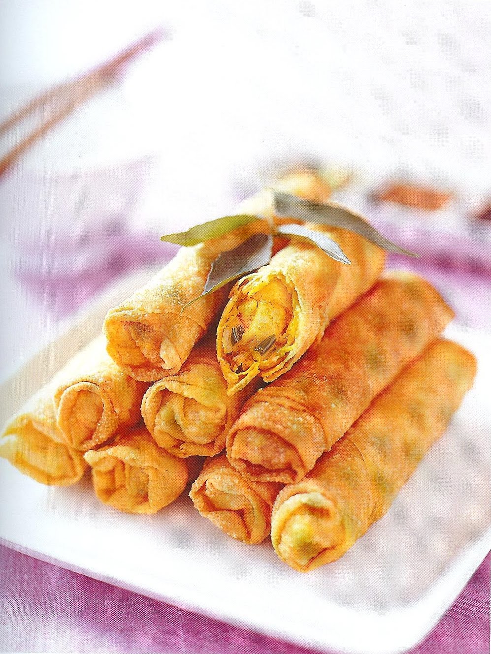 Curry Vegetable Spring Rolls - Khana Khazana